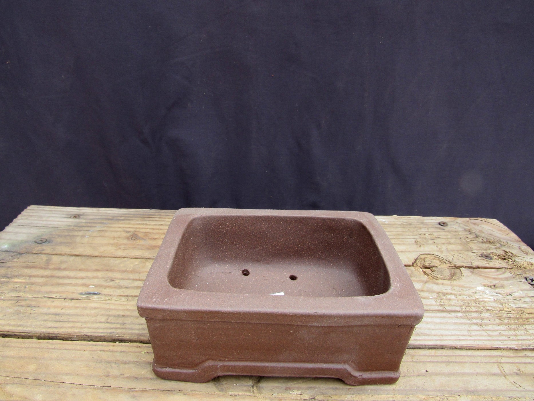Unglazed Ceramic Professional Bonsai Pot - Rectangle - 6.5" x 4.5" x 2