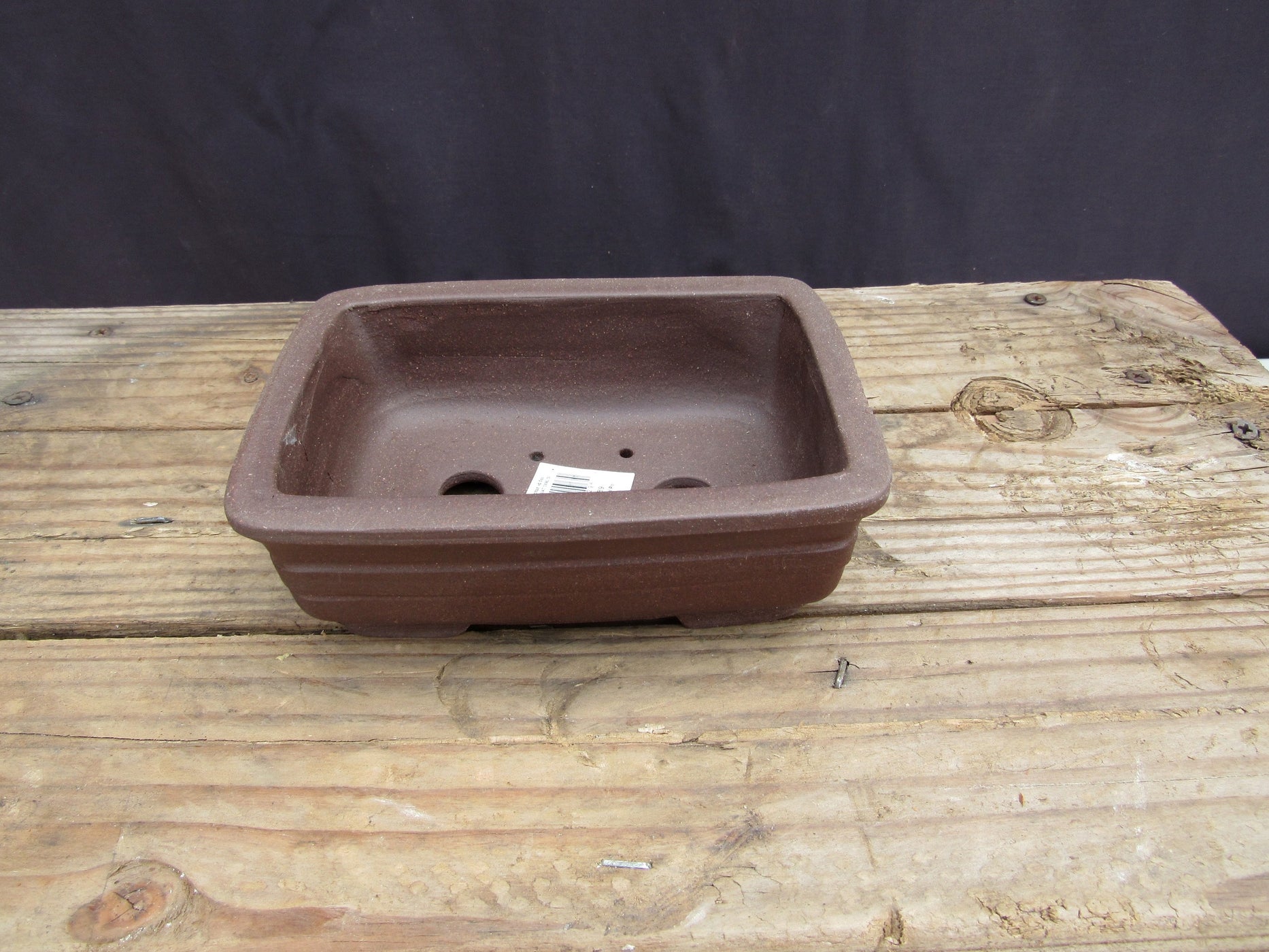 Unglazed Ceramic Professional Bonsai Pot - Rectangle - 6.5" x 4.5" x 2